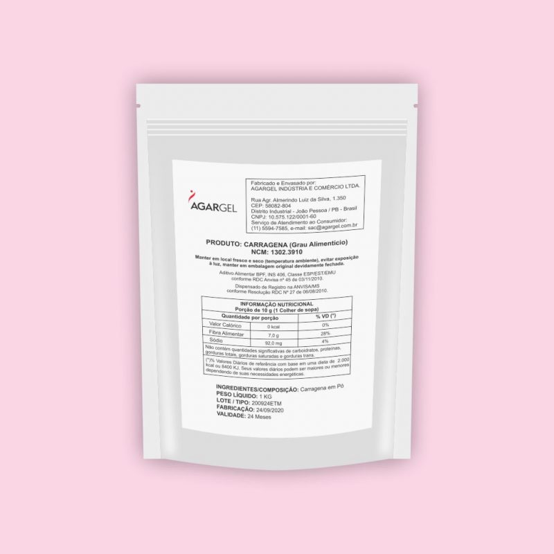 Carragena em pó pack 1 kg | Gelialgas